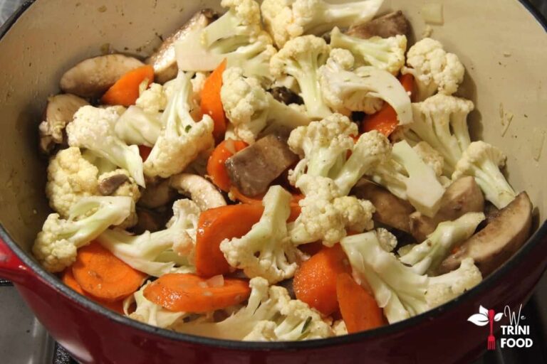 Simple Chunky Vegetables with Toasted Cashews - We Trini Food