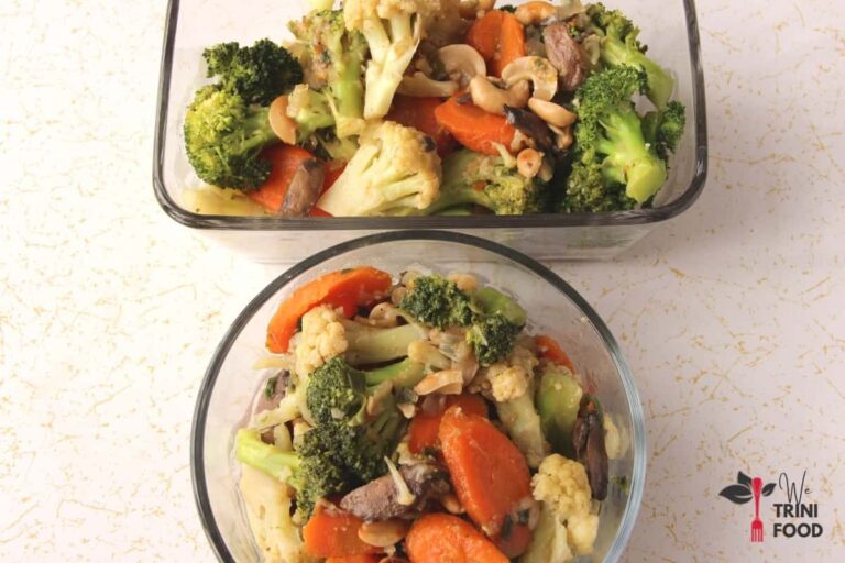 Simple Chunky Vegetables with Toasted Cashews - We Trini Food
